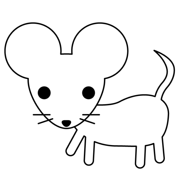 bw_mouse ＜無料＞ | かわいいフリー素材 イラストK